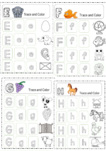 Alphabet Colouring and Tracing Pages