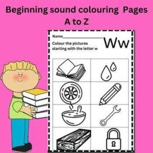 Alphabets Worksheets – A to Z Beginning Sound Coloring Pages for Preschool
