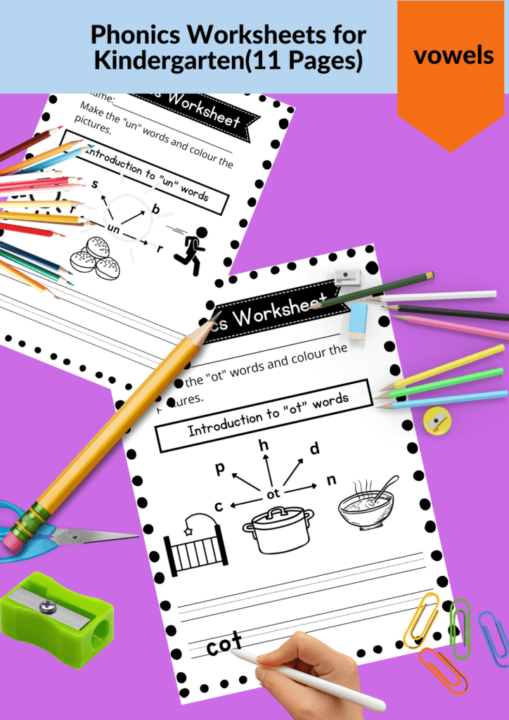 Phonics Worksheet Bundle | 10 Pages Vowels & Beginning Sounds for $2