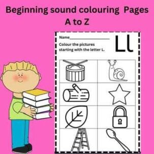 Alphabets Worksheets – A to Z Beginning Sound Coloring Pages for Preschool