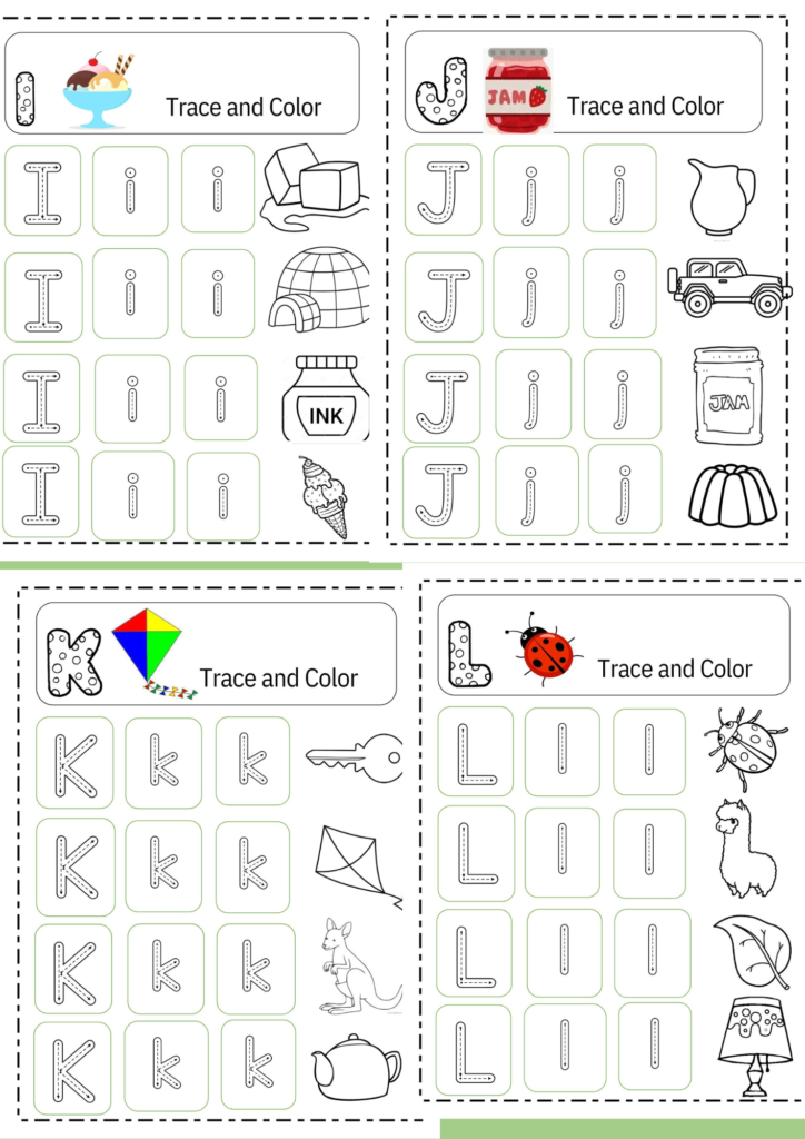 Alphabet Colouring and Tracing Pages