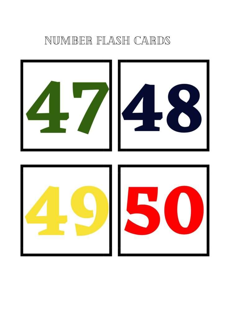 number flashcards numbers flashcards