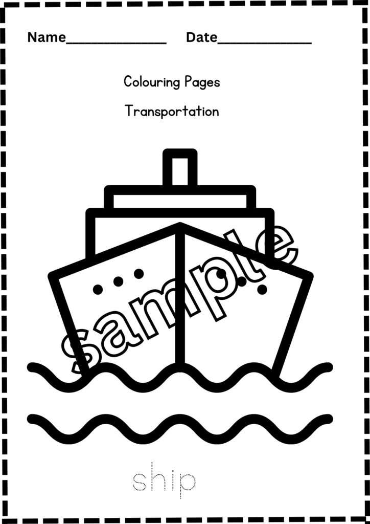 Transportation,fruits and vegetables coloring pages