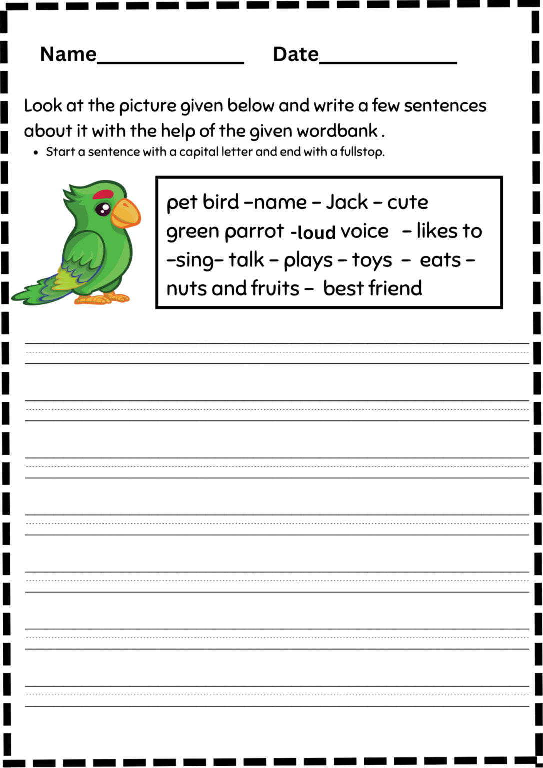 Creative Writing Worksheets for Kids | 6 Fun Animal Prompts