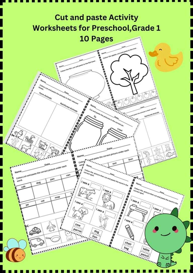 activity worksheets for pre school free printable worksheets