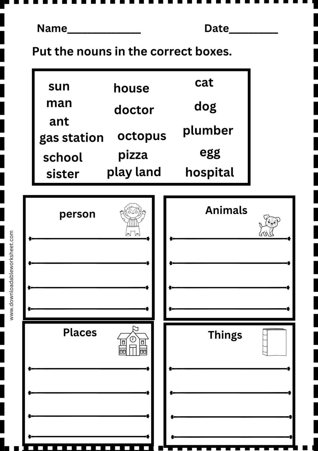 Adjectives and nouns