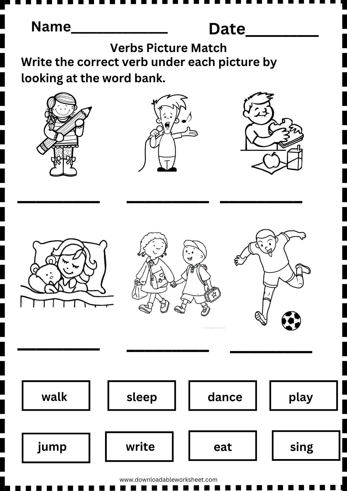 Verbs Worksheets Verbs Worksheets