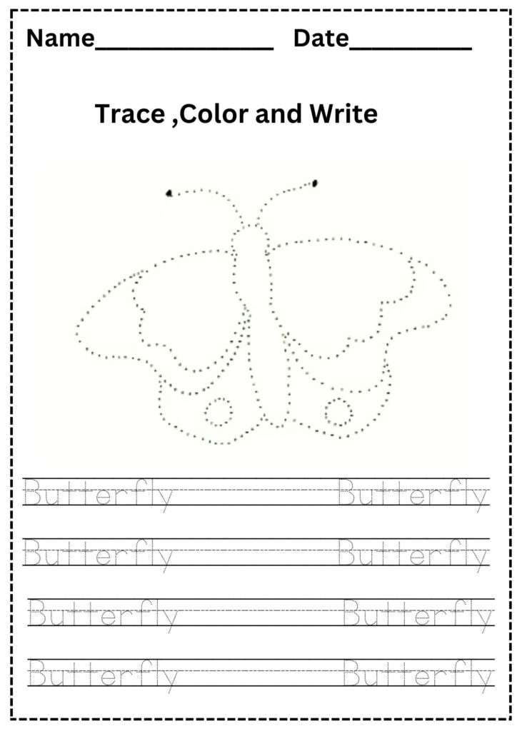 Dotted Drawings Tracing and Coloring Worksheets(10)