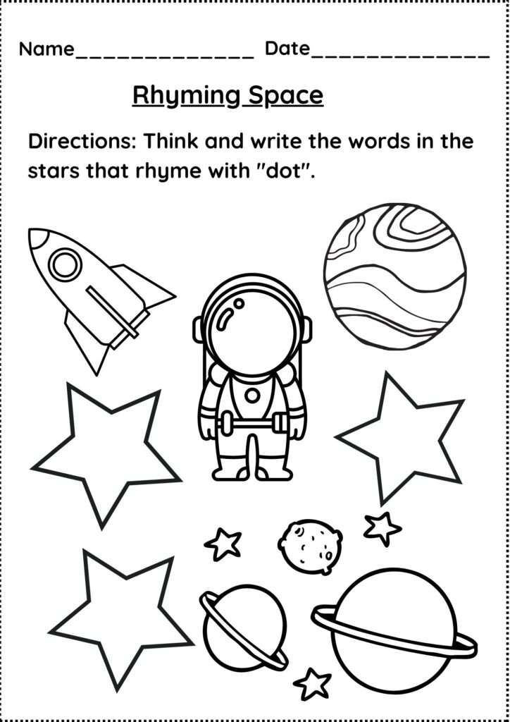 Rhyming Words Worksheets for Preschool,Kindergarten