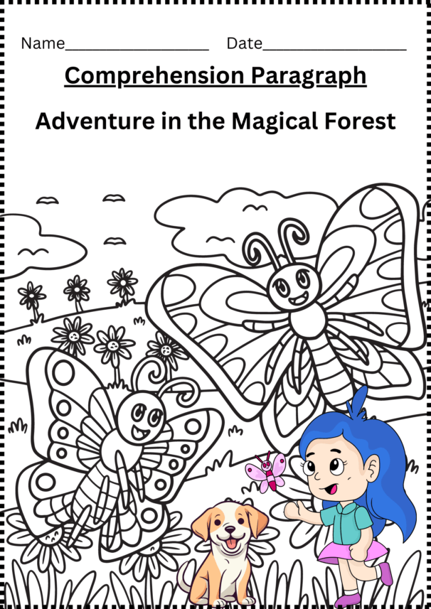 Comprehension Paragraph free printable for Grade 1