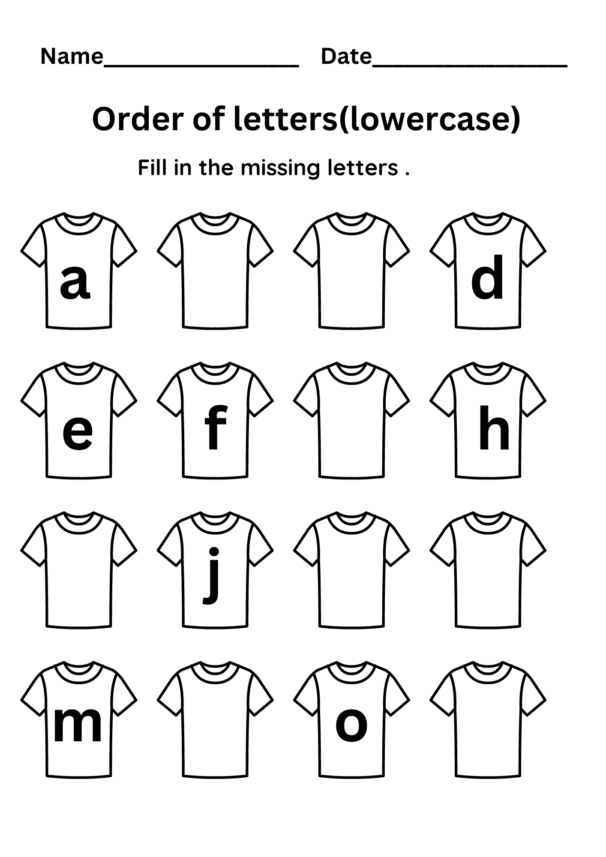 Missing Alphabets Uppercase and Lowercase