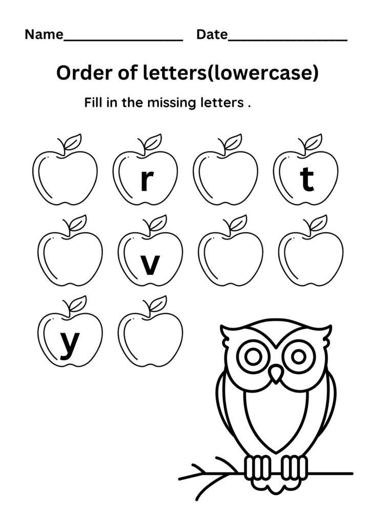 Missing Alphabets Uppercase and Lowercase
