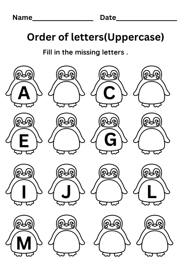Missing Alphabets Uppercase and Lowercase