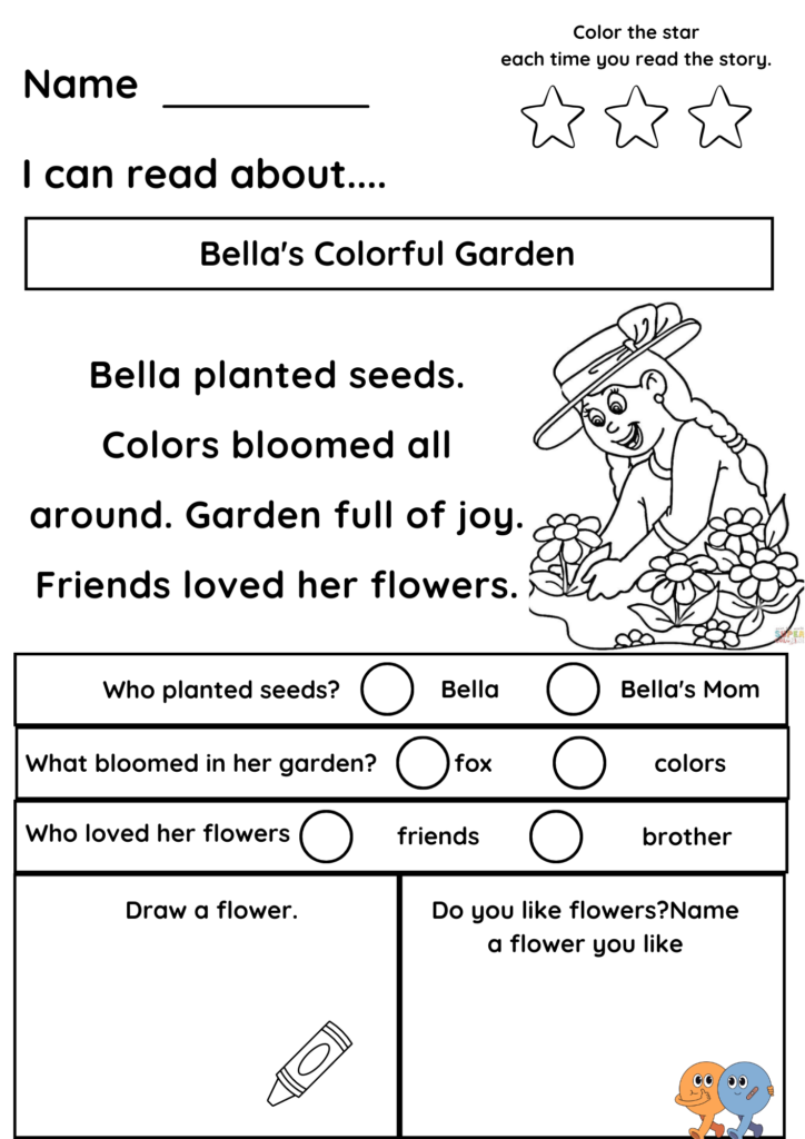 Kindergarten Reading Worksheets and Printables