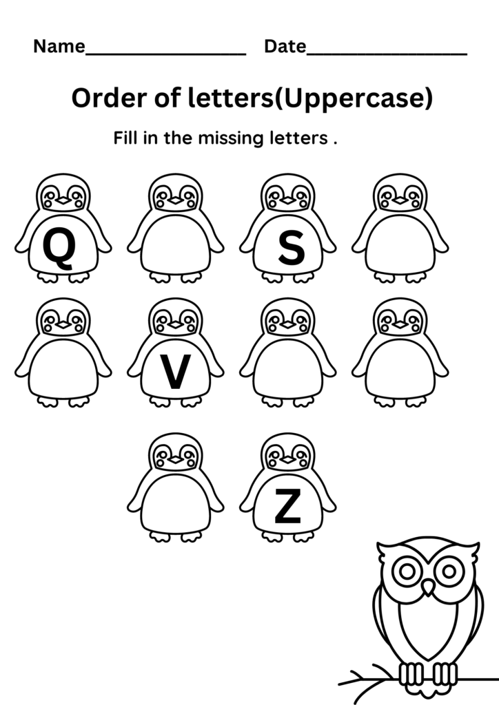 Missing Alphabets Uppercase and Lowercase