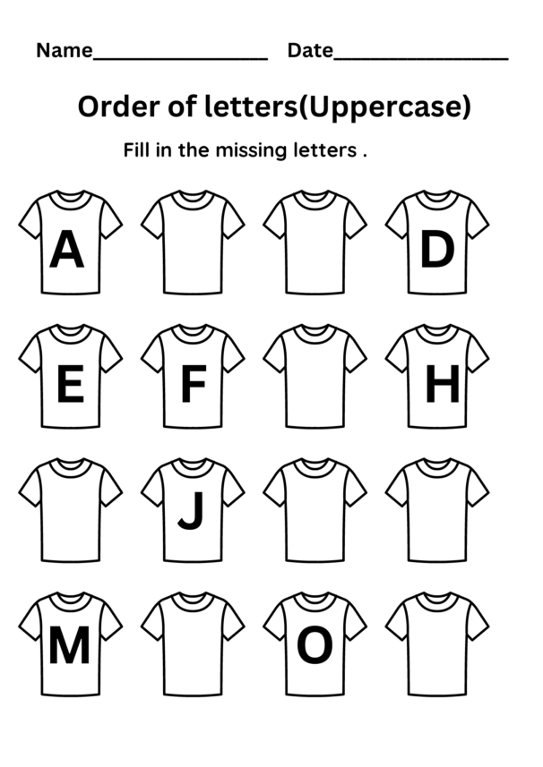 Missing Alphabets Uppercase and Lowercase