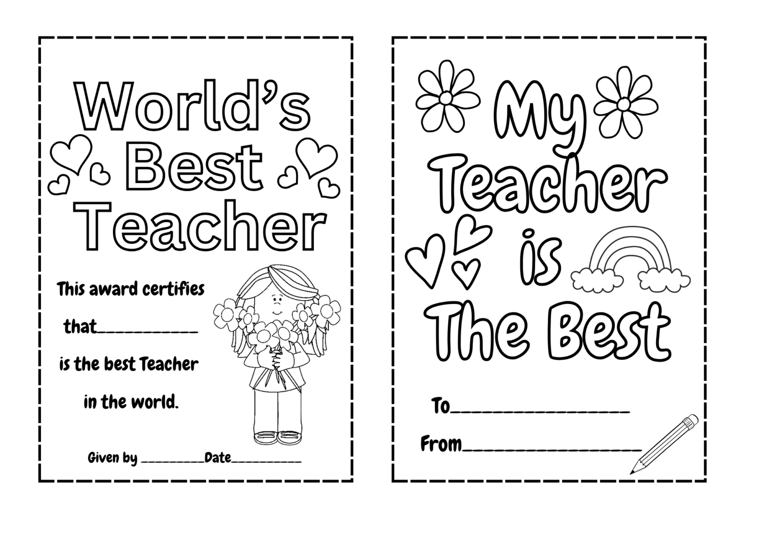 Teachers Day Worksheets free printables