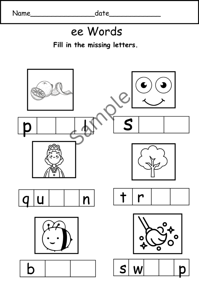 EE words Worksheets