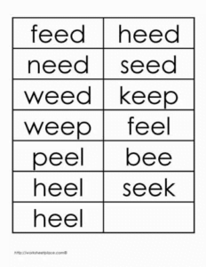 ee words: Definition Examples and free printable of ee words