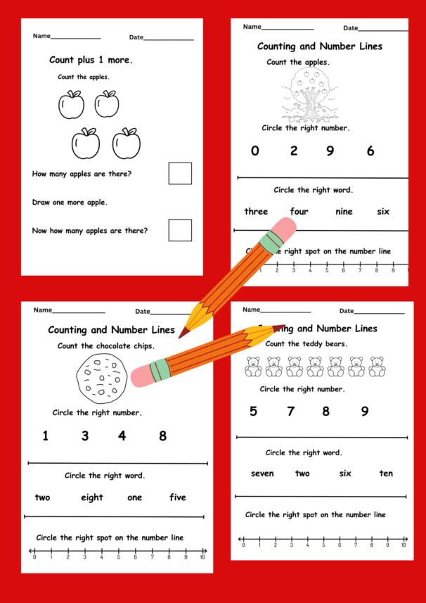 counting worksheets for kindergarten