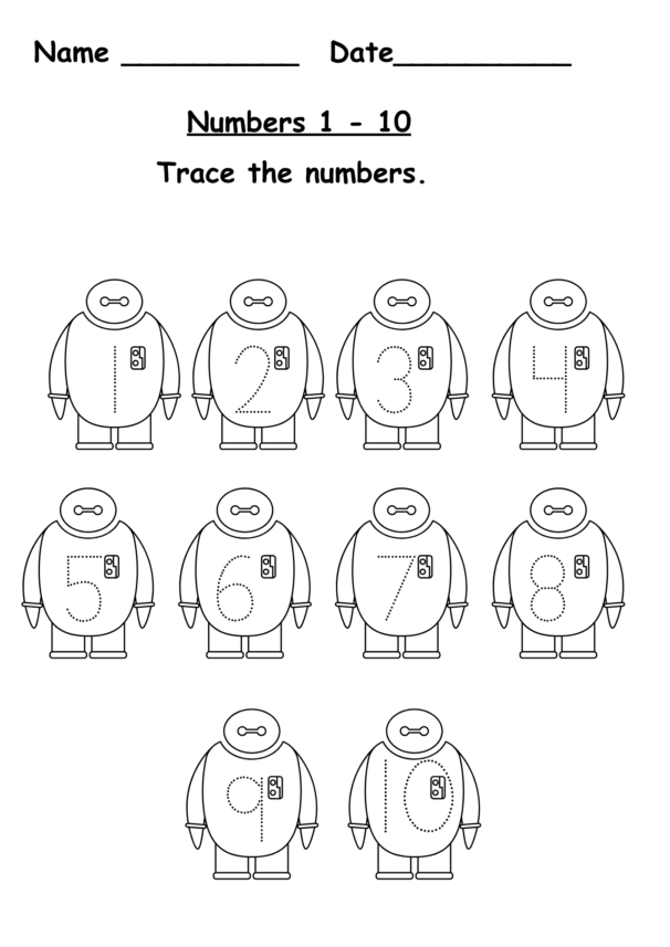 tracing numbers 1-10