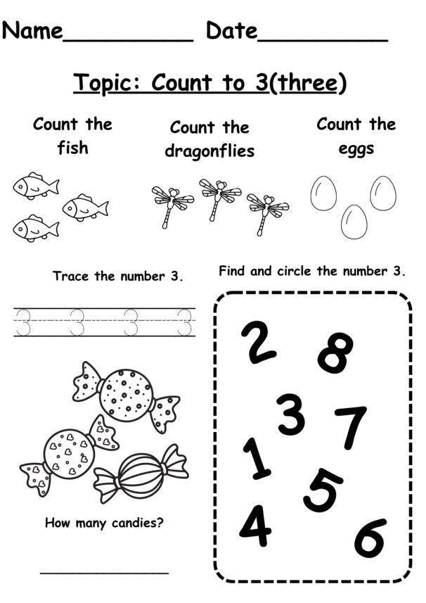 Counting free worksheets