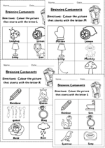 Beginning Consonants Worksheets Kindergarten(21 Pages) - Downloadable ...