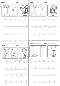 Alphabet Tracing Worksheets for Kindergarten