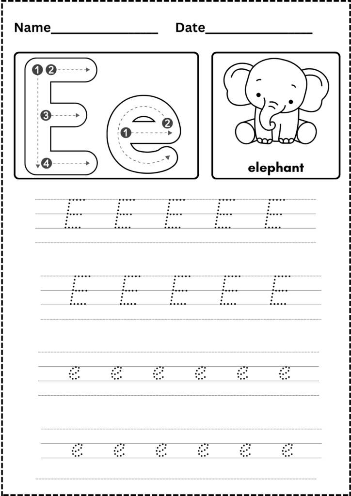 Alphabet Tracing Worksheets for Kindergarten