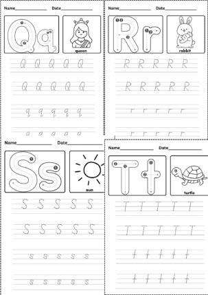 Alphabet Tracing Worksheets for Kindergarten