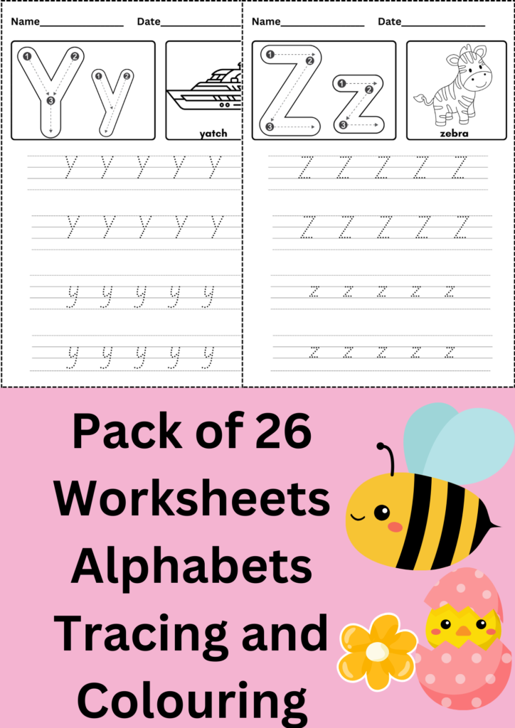 Alphabet Tracing Worksheets for Kindergarten