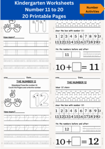 Number Words 11 to 20 Free PDF Download