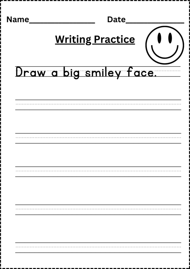 Writing Practice Worksheets Free ( 5 Pages)