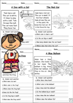 Kindergarten Reading Comprehension ( 34 Printables)16 passages