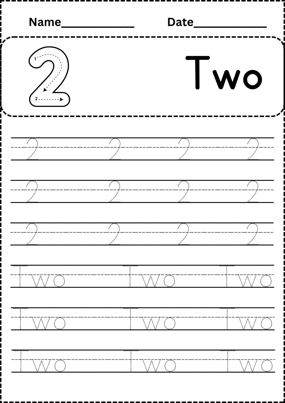 Number Tracing Worksheets 1 - 10 Free | Fun and Engaging Learning for Kids