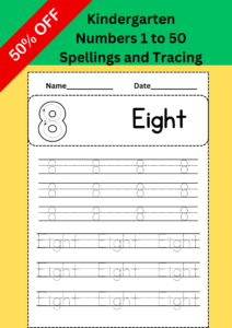 Numbers and Words 1 to 50 worksheets
