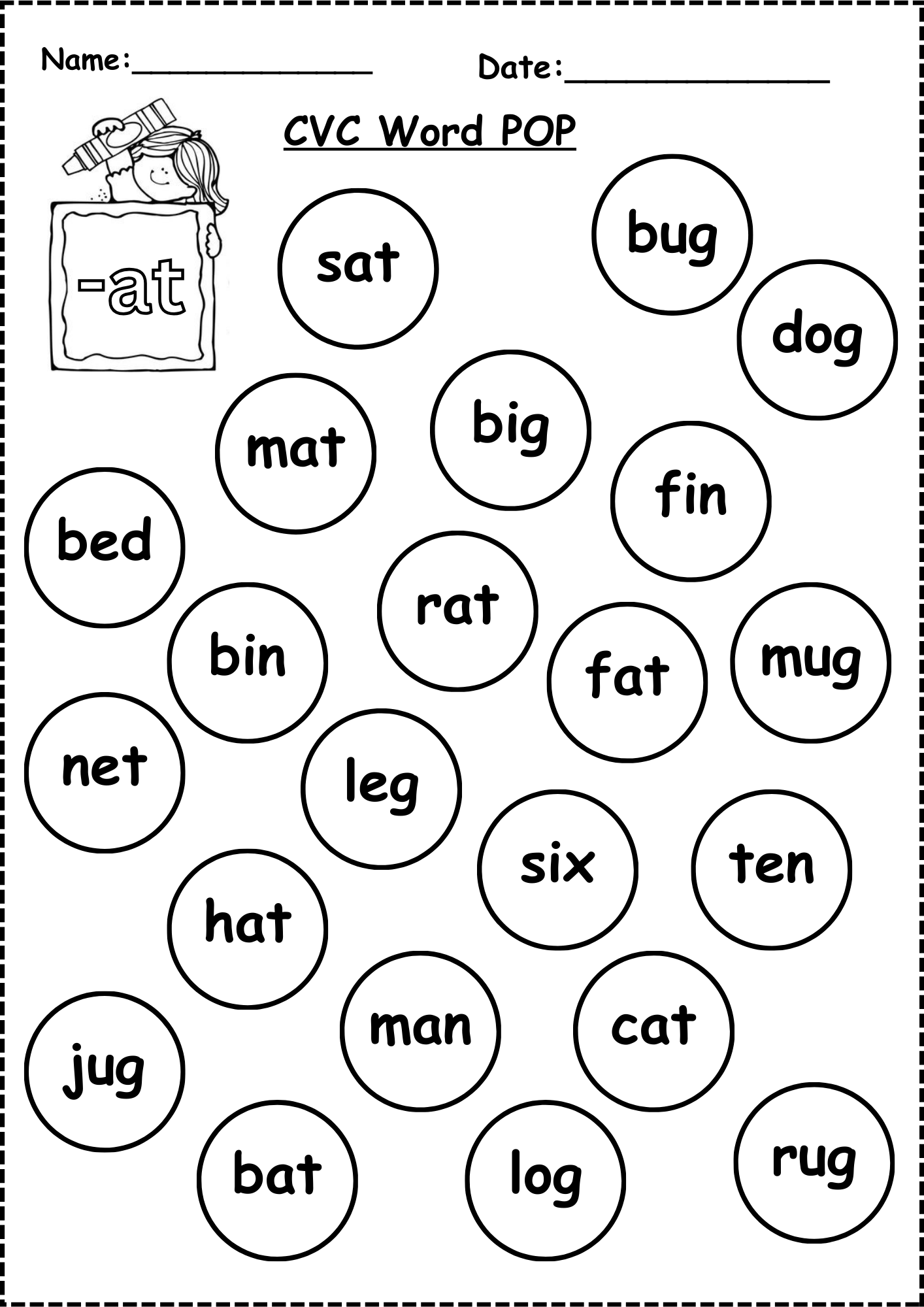 "6 Best Free CVC Words Worksheets Every Parent and Teacher Needs ...