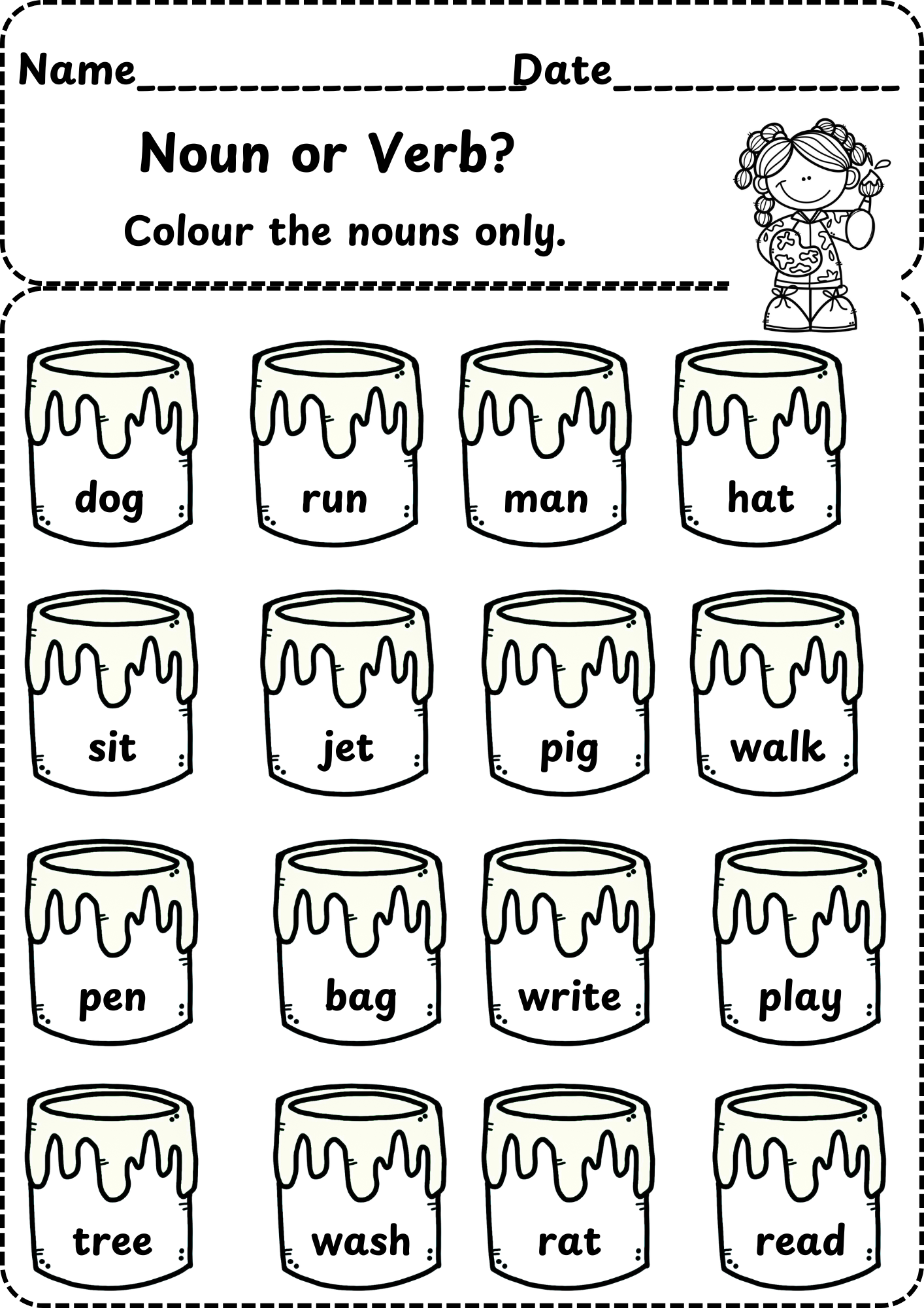 Verbs Worksheets 1st Grade Noun And Verb Worksheet For Class 1 2 3 Verbs Worksheets 1st Grade Noun And Verb Worksheet For Class 1 2 3