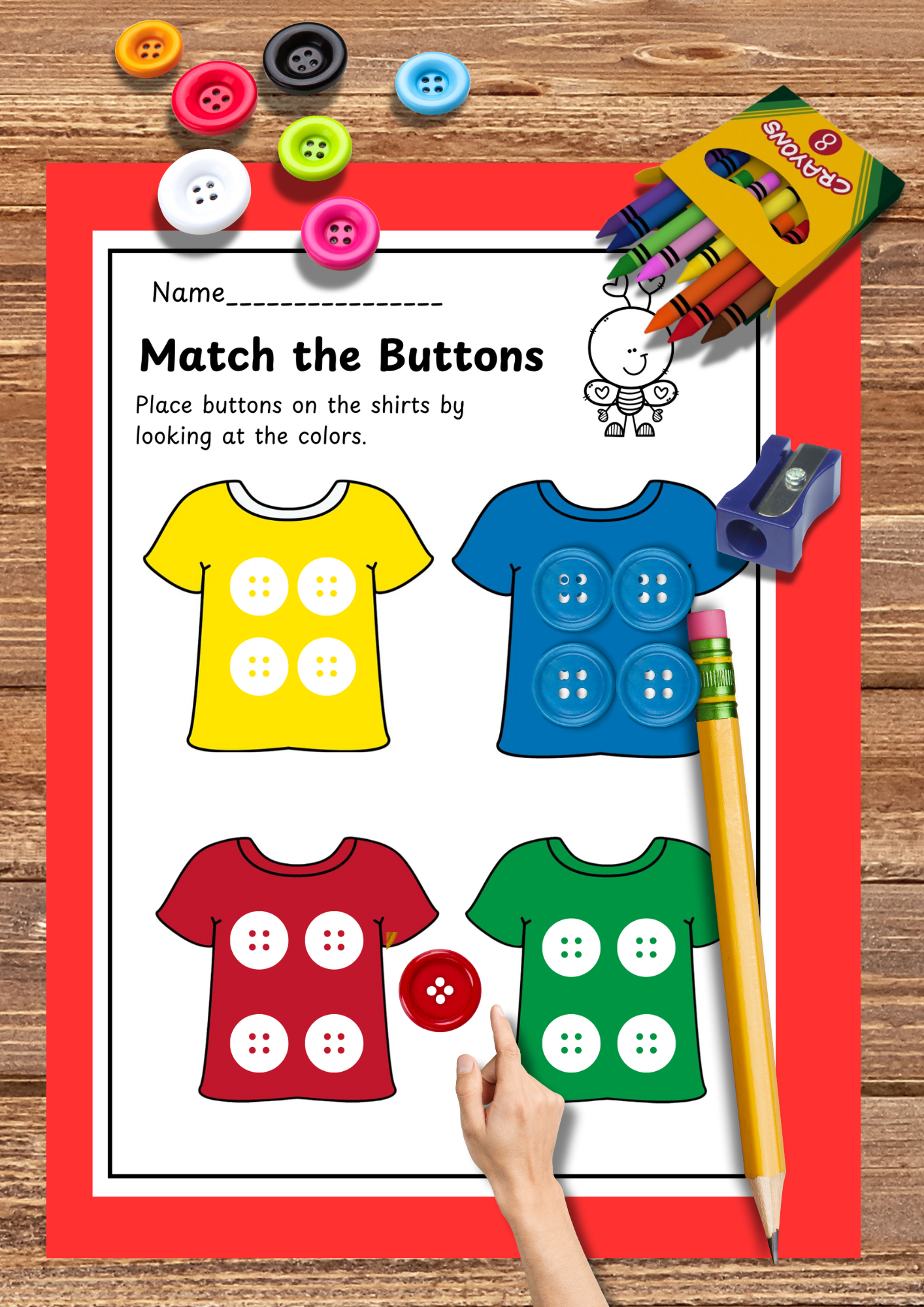 7 Best Free Kindergarten Activities with Buttons