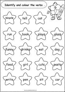 6 Fun-filled Free Ready to Use High-Quality Verb Worksheets for Grade 1