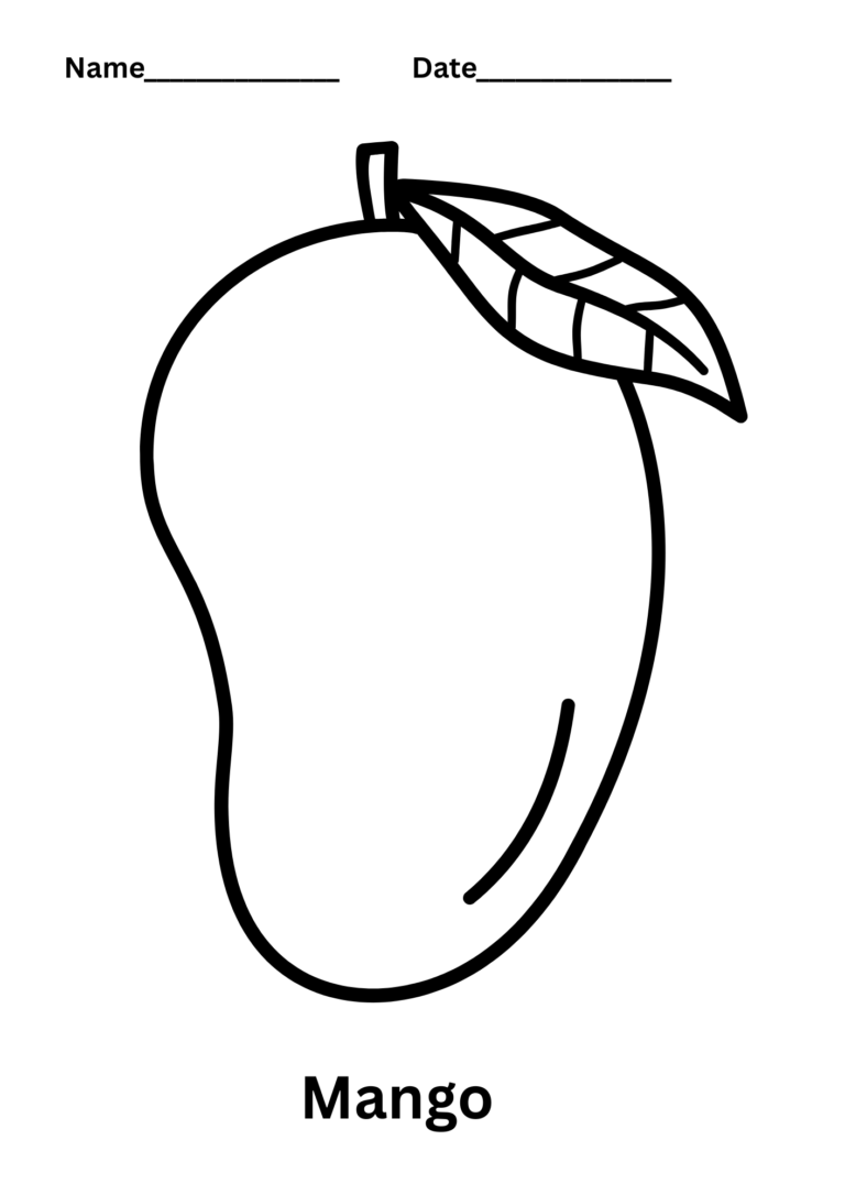 10 Free Awesome Fruits Coloring Pages for Kids PDF