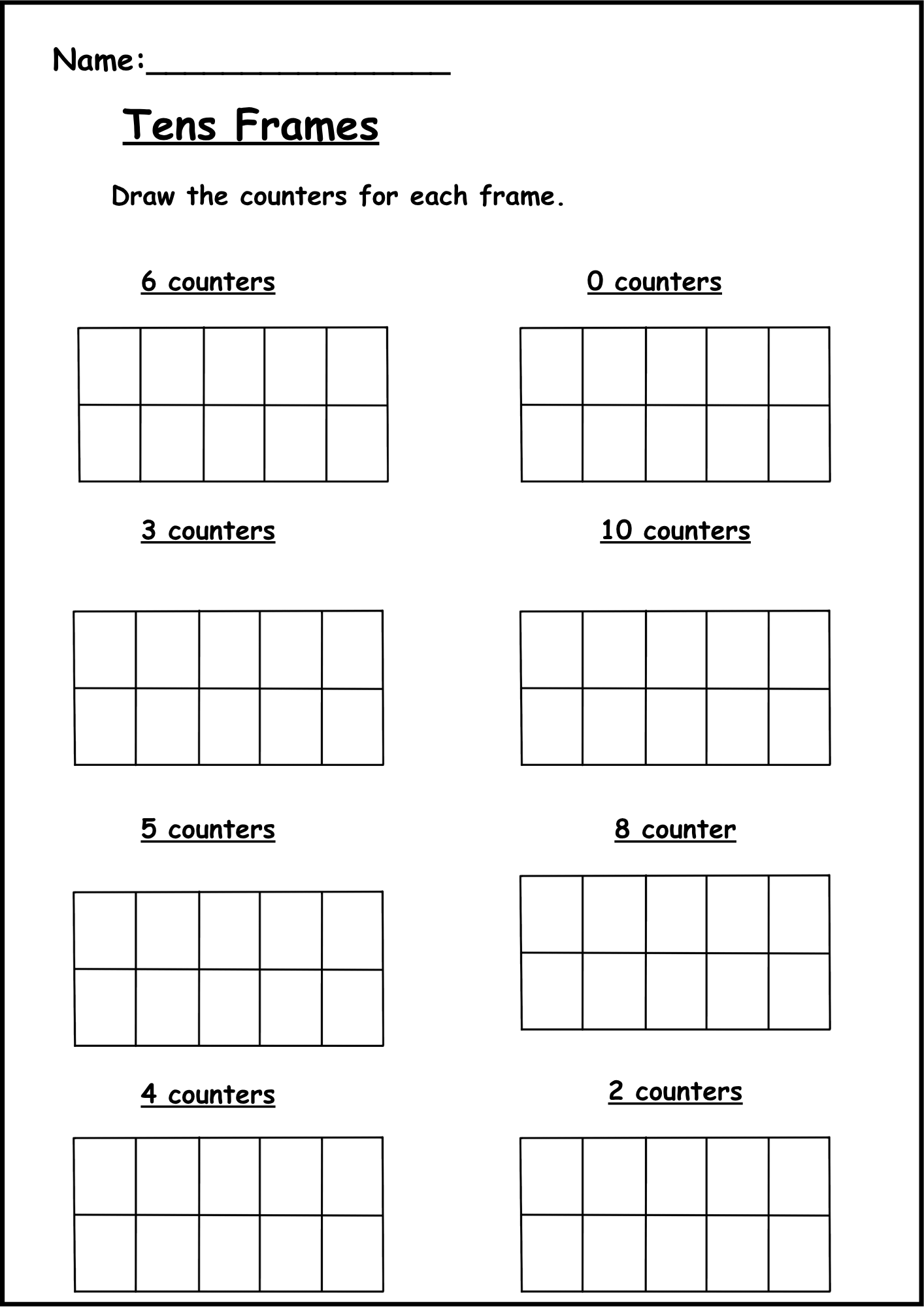 Free Tens and Ones Worksheets to build early math skills.