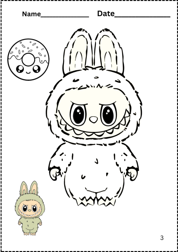 Free Labubu Coloring Pages for Kids – Cute & Printable Fun!