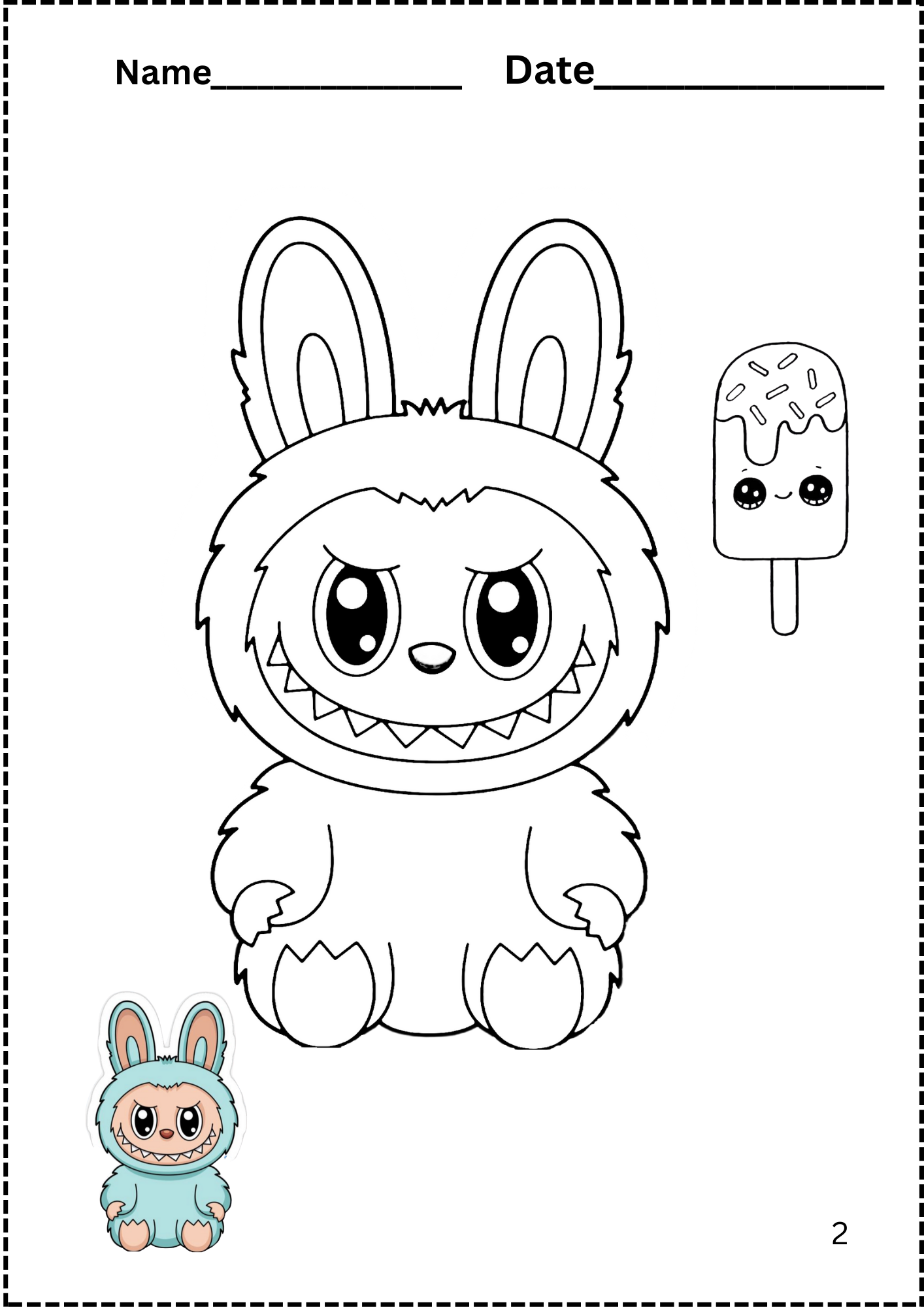 Free Labubu Coloring Pages for Kids – Cute & Printable Fun!