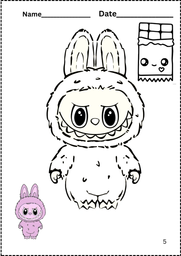 Free Labubu Coloring Pages for Kids – Cute & Printable Fun!