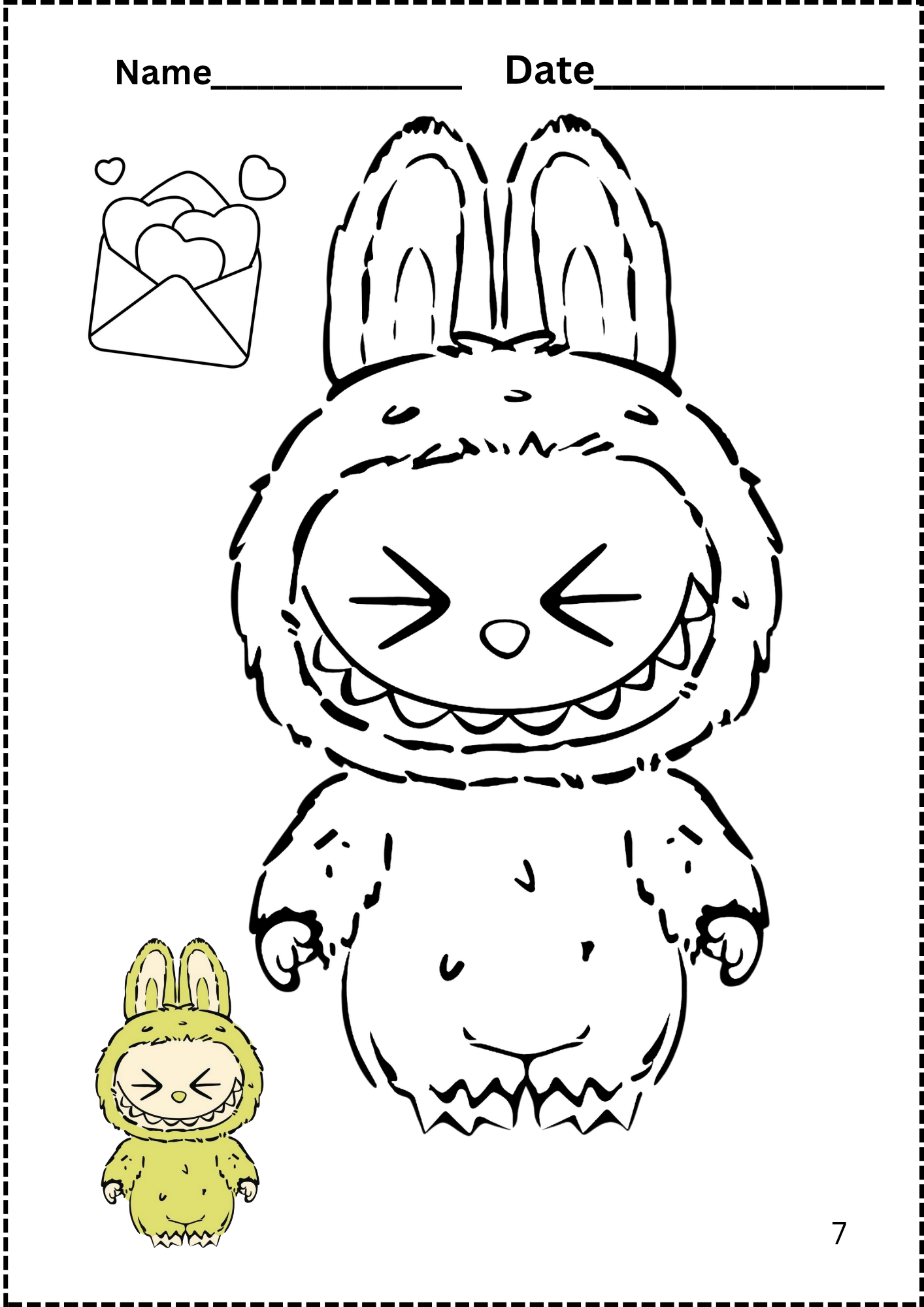 Free Labubu Coloring Pages for Kids – Cute & Printable Fun!