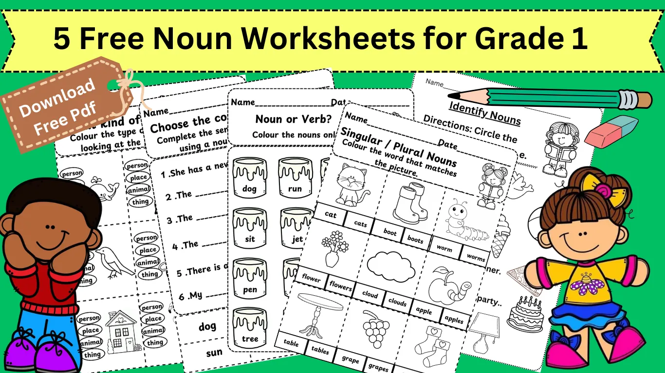 Free Adjective Worksheets – Color, Choose & Match Adjectives