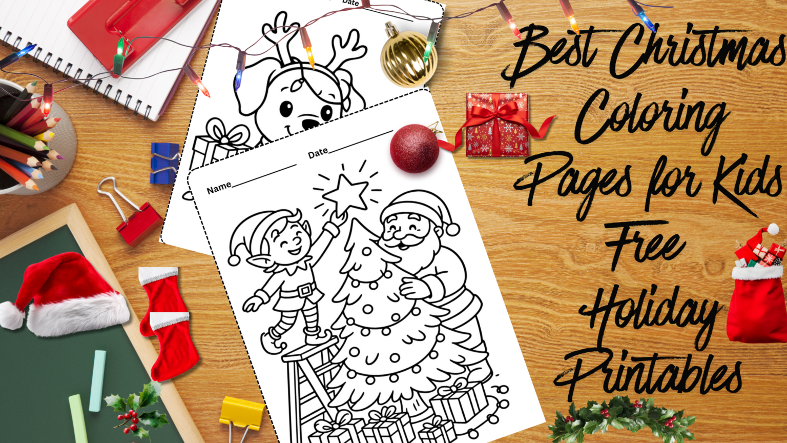 Christmas Coloring Pages | Free & Cute Printable Holiday Coloring ...