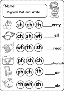 Digraph Worksheets for Kindergarten – Fun & Printable Phonics Activities